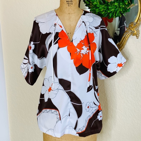 Vintage | Tops | Mark Christopher Nani Of Hawaii Floral Blouse Top I ...